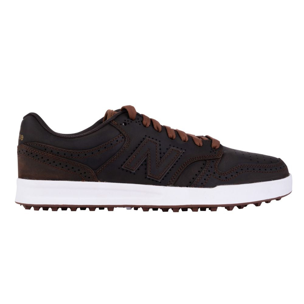 New Balance 480 SL Mens Spikeless Golf Shoes 2025 - Brown Leather - Li ...