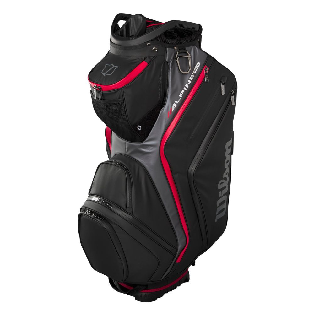 Wilson Golf Alpine Dry Cart Bag 2025 - Black / Grey / Red – Major Golf ...