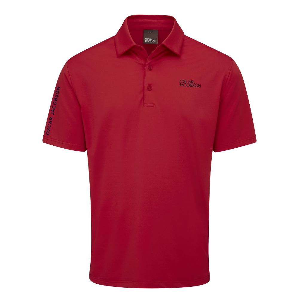Oscar Jacobson Bullock Tour Golf Polo Shirt - Ruby – Major Golf Direct