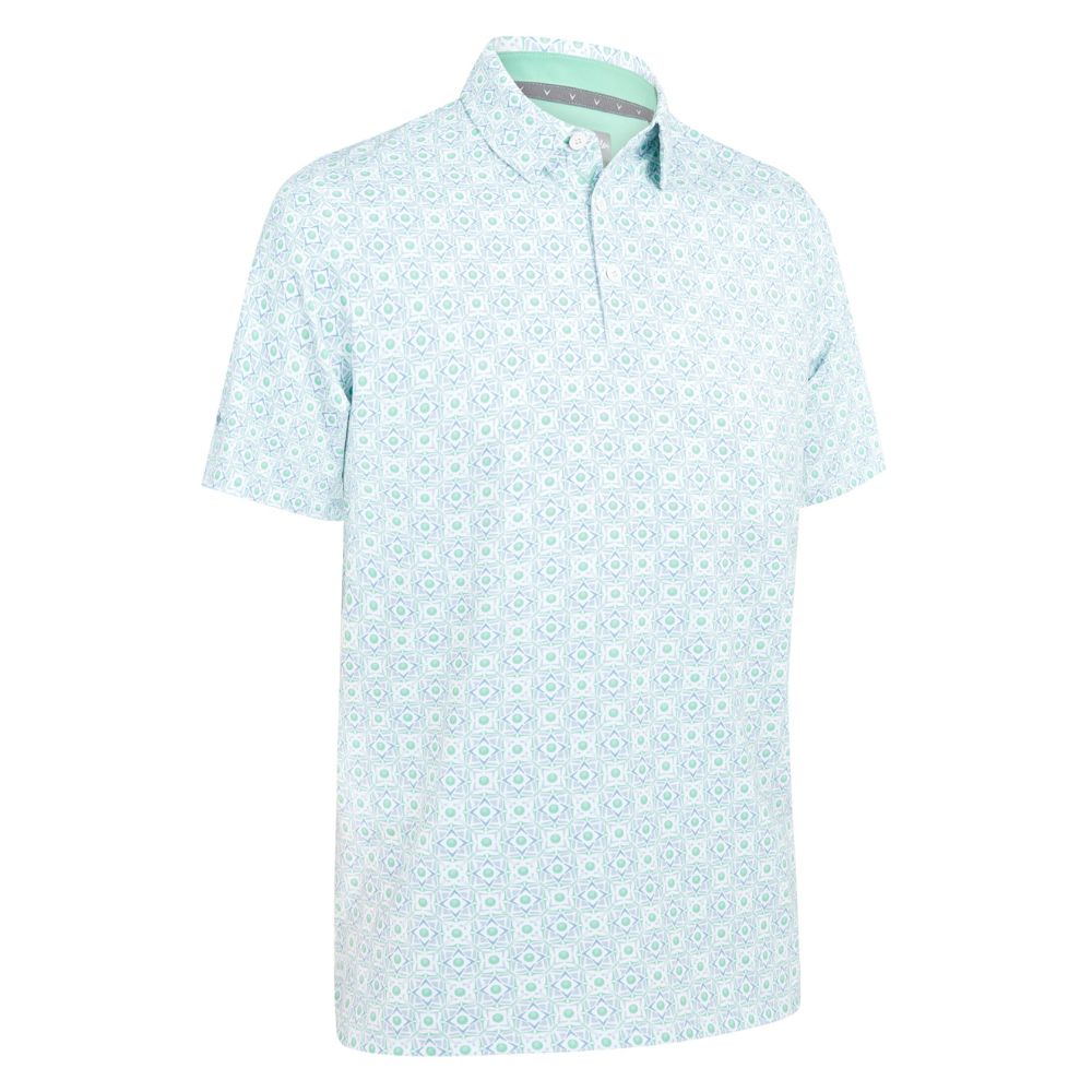 Callaway Foulard Mens Golf Polo Shirt 2025 - Neptune Green – Major Golf ...