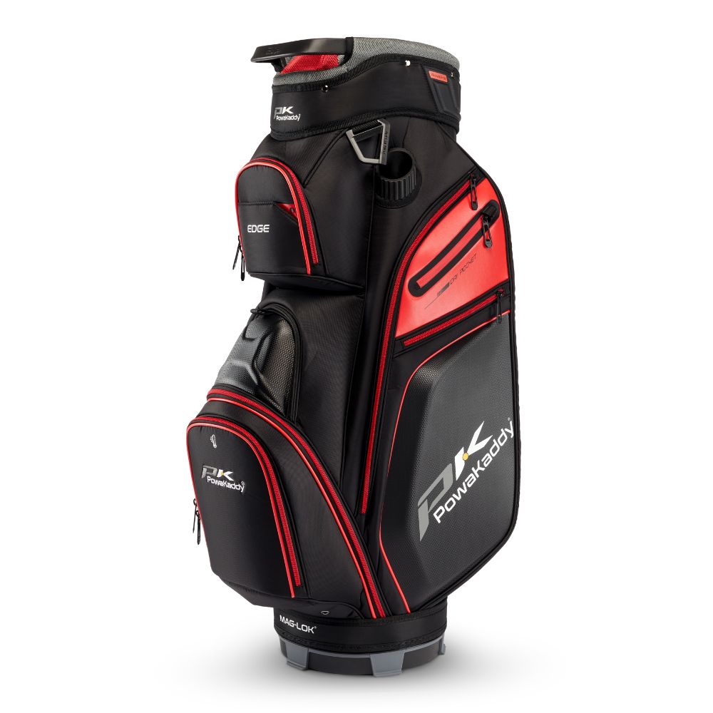 Powakaddy Edge Golf Cart Bag 2025 - Black / Red – Major Golf Direct
