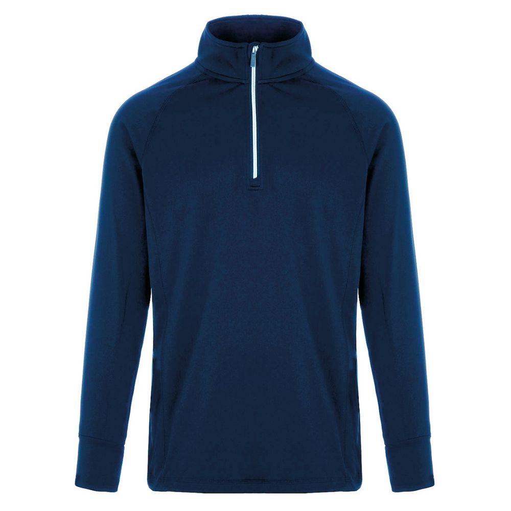 ProQuip Pro-Tech Comfort Stretch 1/4 Zip Midlayer Pullover Top - Navy ...