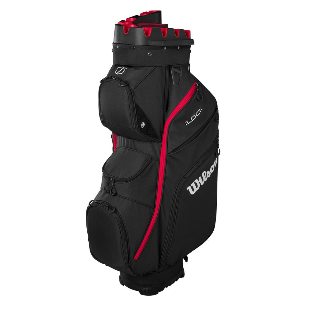 Wilson Golf I-Lock 4 Organiser Cart Bag - Black / Red / White – Major ...