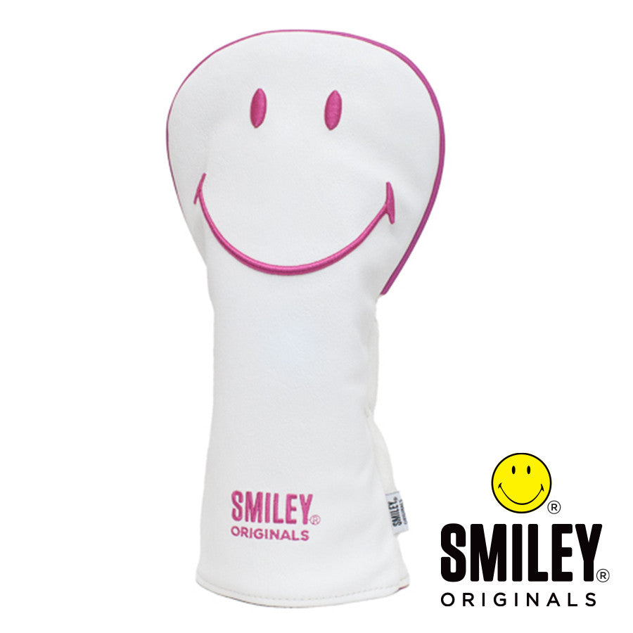 Smiley Original Classic Driver Headcover - White/Pink – Major Golf Direct
