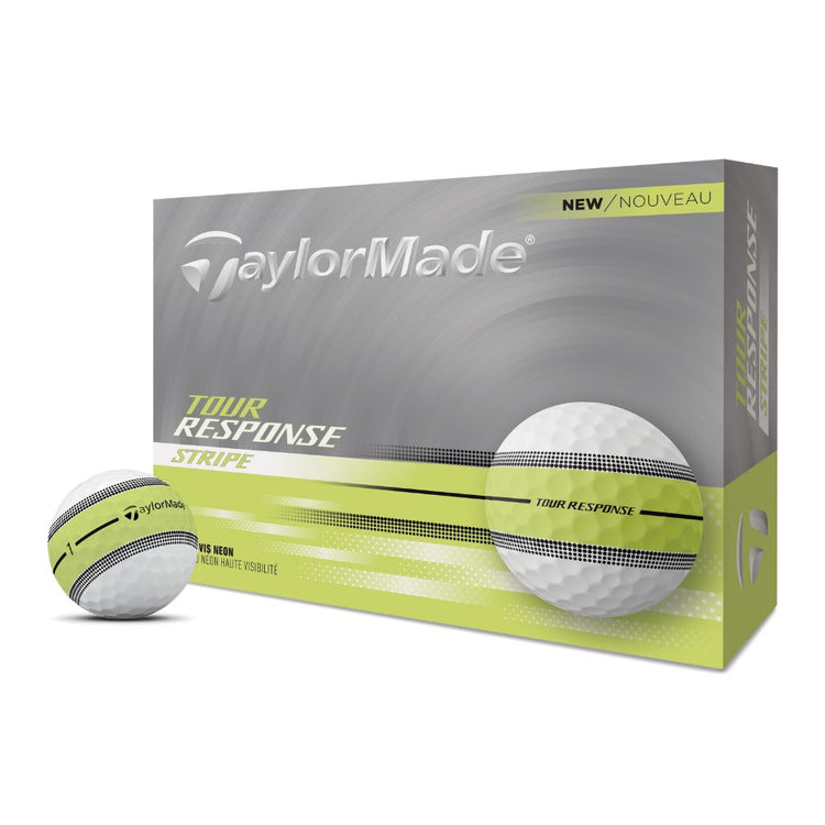 TaylorMade Tour Response Stripe Golf Balls 2025 - Neon Yellow 4 For 3 – Major Golf Direct