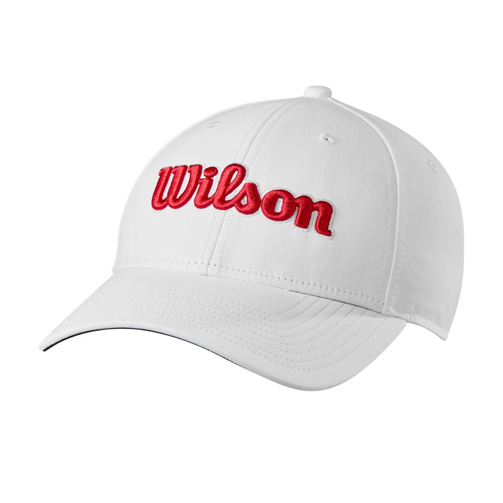 Wilson Tour Golf Cap 2025 - White / Red – Major Golf Direct